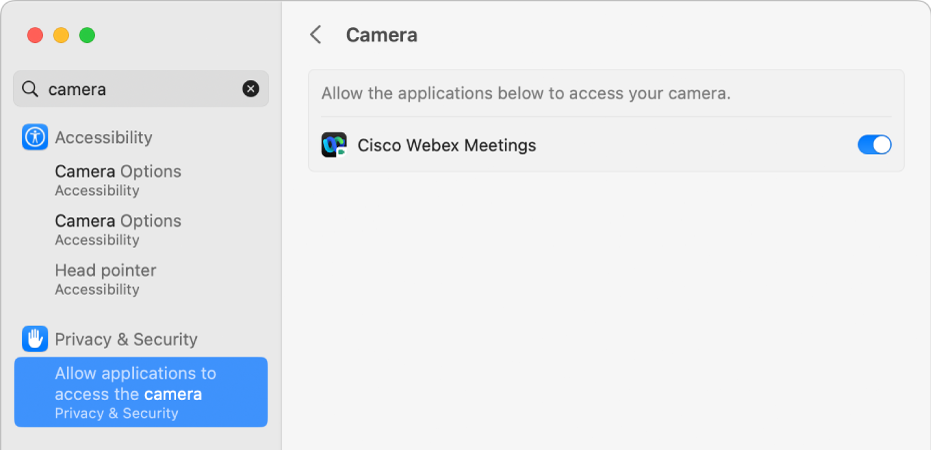 Mengontrol akses ke kamera di Mac - Apple Support (ID)