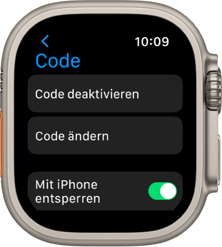 Sperren oder Entsperren der Apple Watch Ultra - Apple Support (DE)