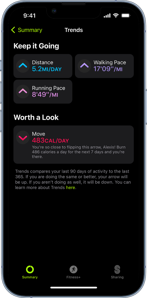 See your activity history, trends, and awards in Fitness on iPhone ...