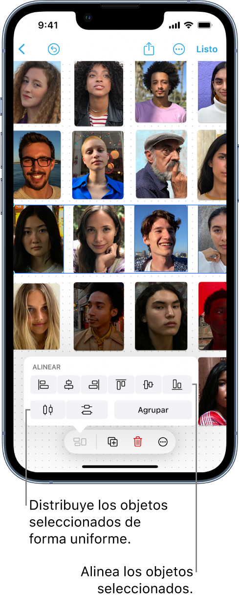 Colocar elementos en un pizarrón en el iPhone - Soporte técnico de ...