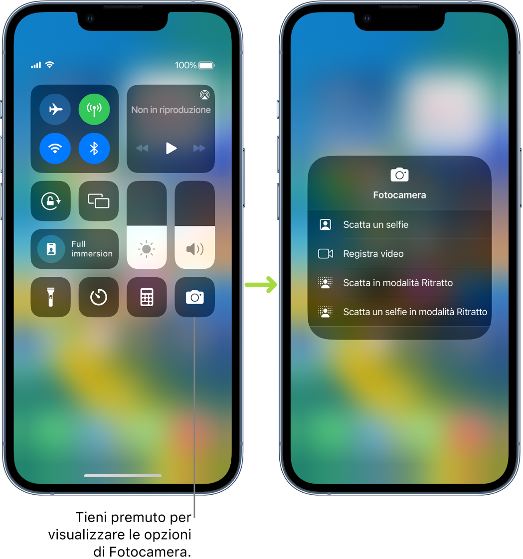 Utilizzare e personalizzare Centro di Controllo su iPhone - Supporto ...