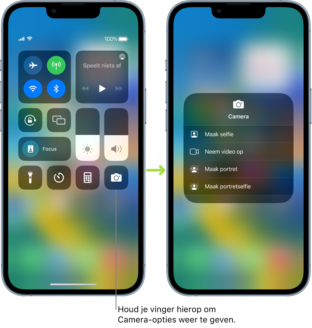 Het bedieningspaneel gebruiken en aanpassen op de iPhone - Apple ...