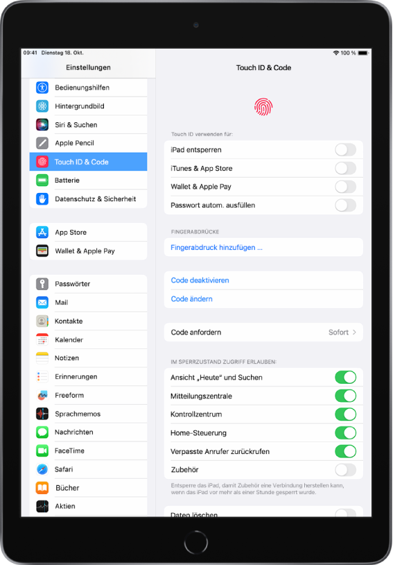 Grundlagen konfigurieren - Apple Support (DE)