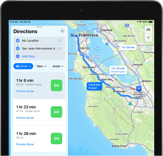 Get driving directions in Maps on iPad - Apple Support