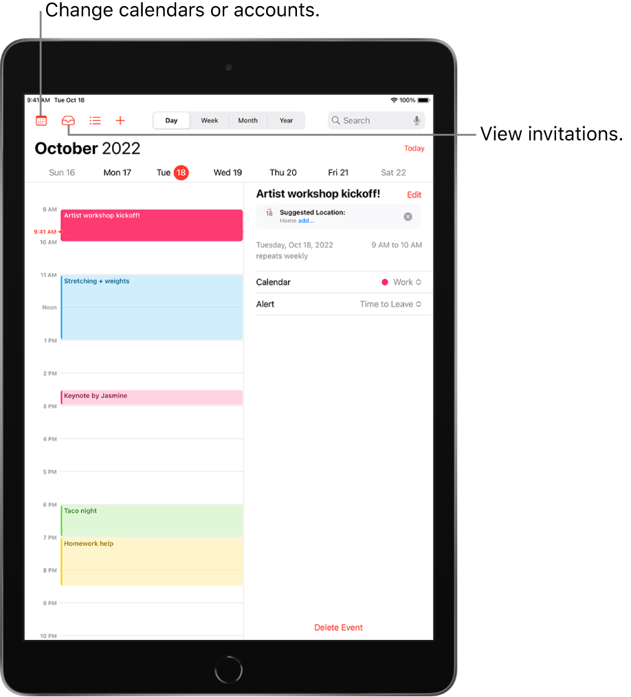 Create And Edit Events In Calendar On IPad Apple Support