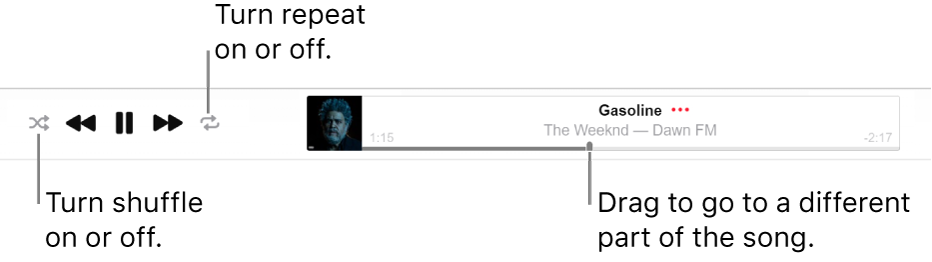 Shuffle or repeat songs in Apple Music on the web - Apple Support
