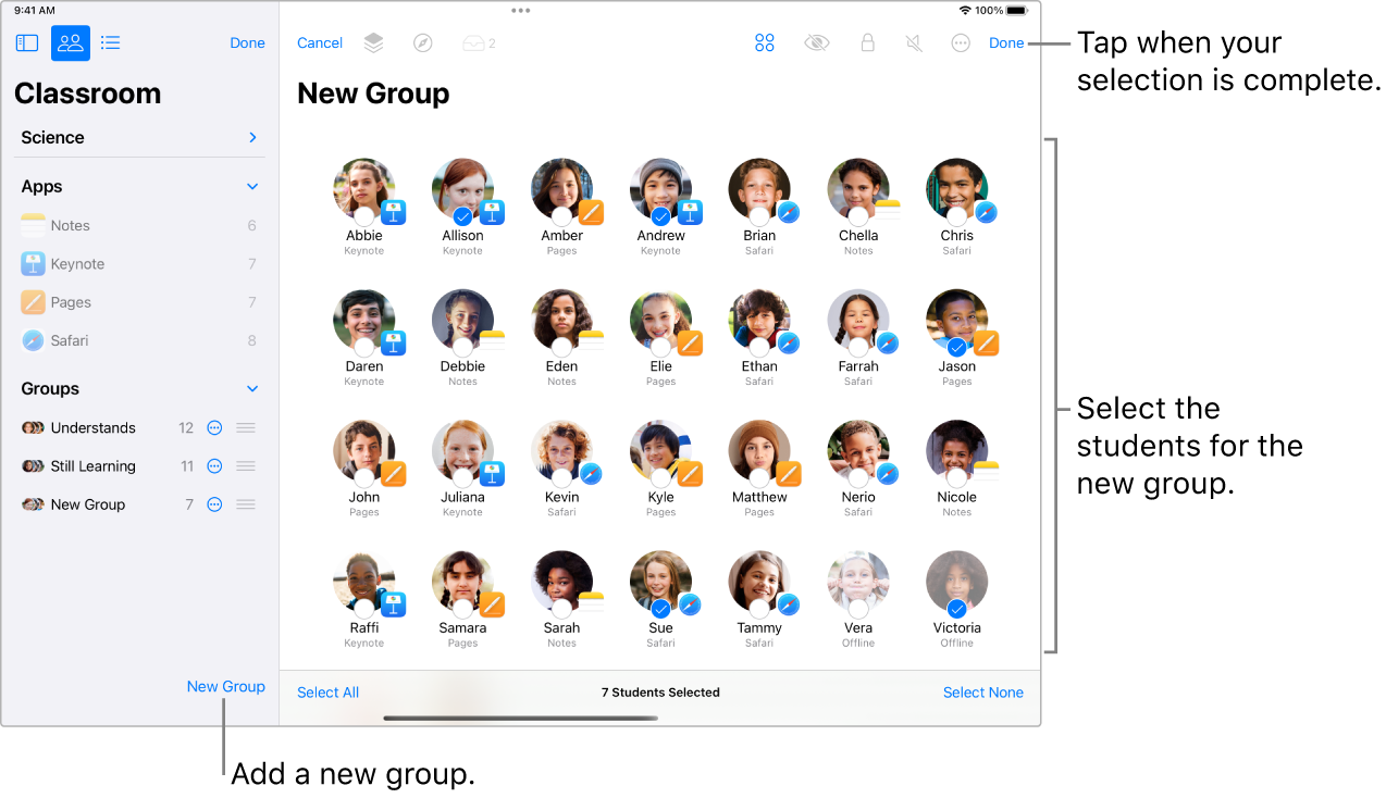 Create student groups in Classroom - Apple Support