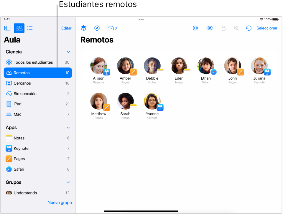 Crear clases sincronizadas con Apple School Manager en Aula - Soporte técnico de Apple (MX)