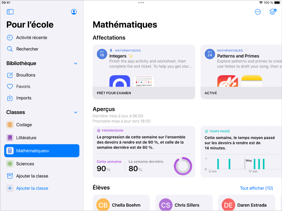 Qu’est-ce qu’En classe ? - Assistance Apple (BE)