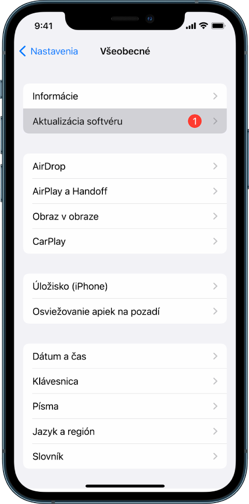 Aktualizácia softvéru Apple - Apple Support (SK)
