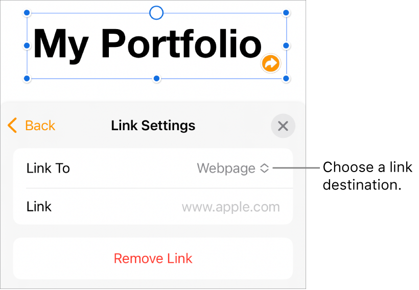 Link To A Webpage Email Phone Number Or Page In Pages On IPhone Apple Support
