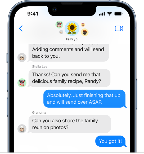 Keep in touch with friends and family - Apple Support