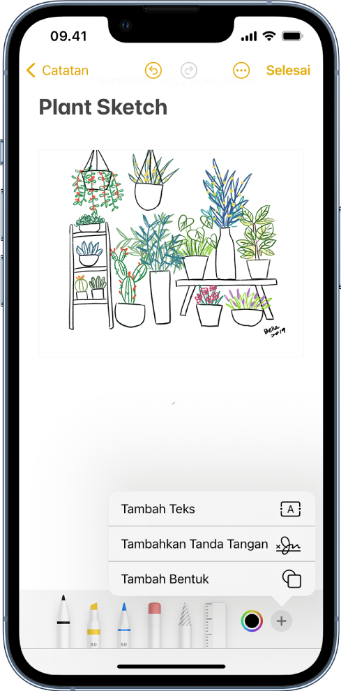 Menggambar di app dengan Markah di iPhone - Apple Support (ID)