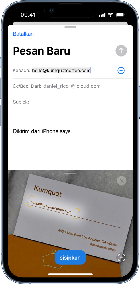 Mengirim email di Mail di iPhone - Apple Support (ID)
