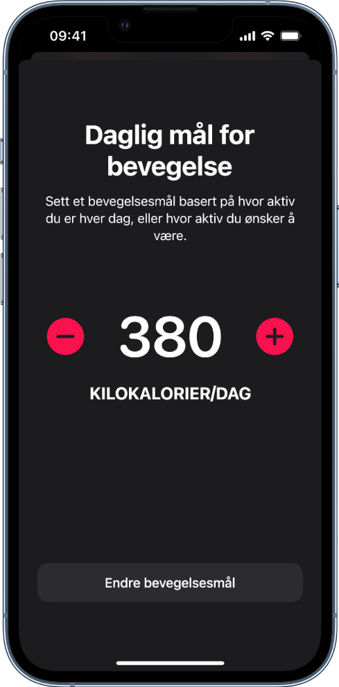 Spor daglig aktivitet med Mosjon på iPhone - Apple-kundestøtte (NO)