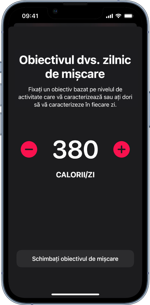 Monitorizarea activității zilnice în Fitness pe iPhone - Apple Support (RO)