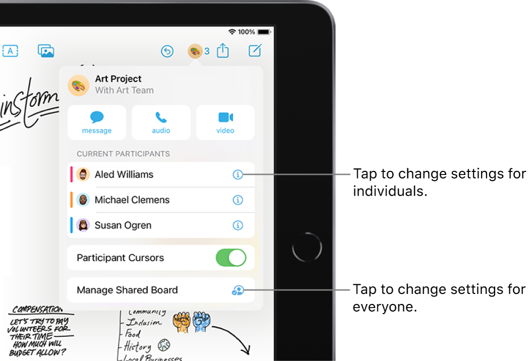 Share Freeform boards and collaborate on iPad – Apple Support (AU)