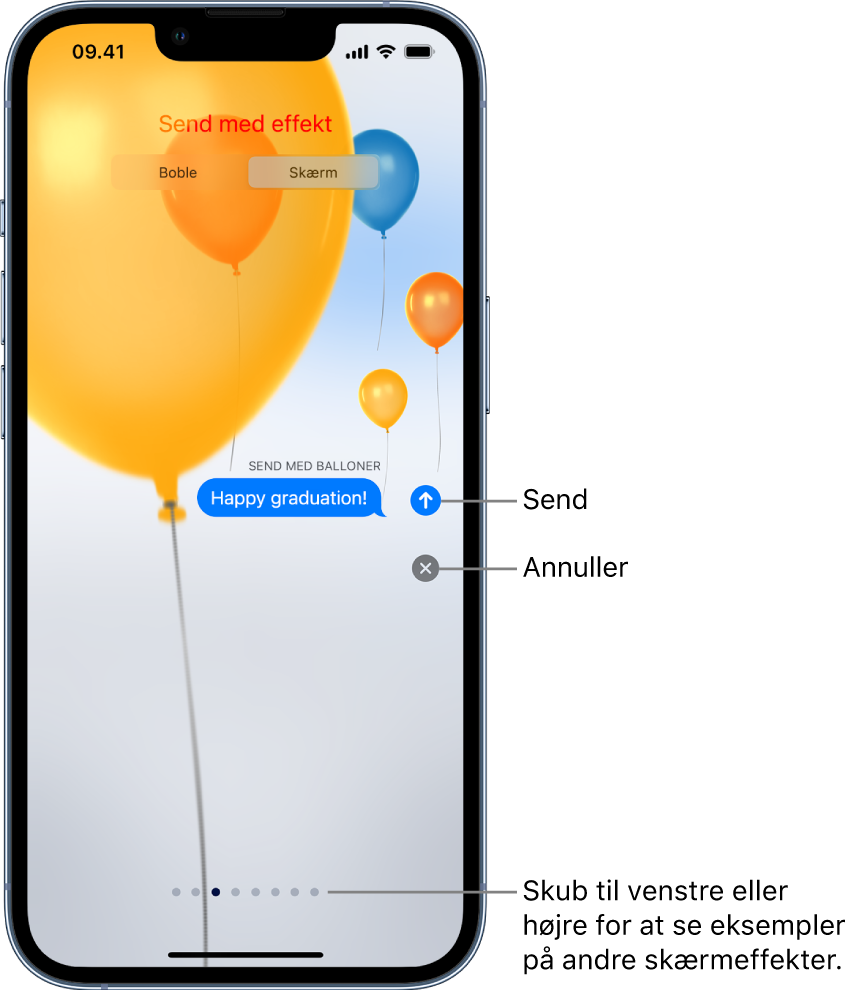 Animer beskeder på iPhone - Apple-support (DK)