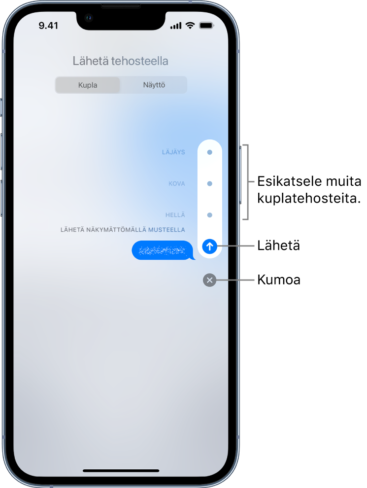 Viestien animoiminen iPhonesta - Apple-tuki (FI)