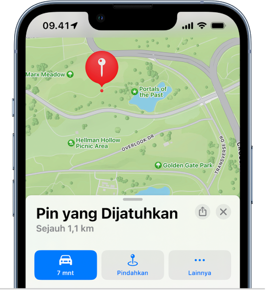 Menandai tempat di Peta di iPhone - Apple Support (ID)