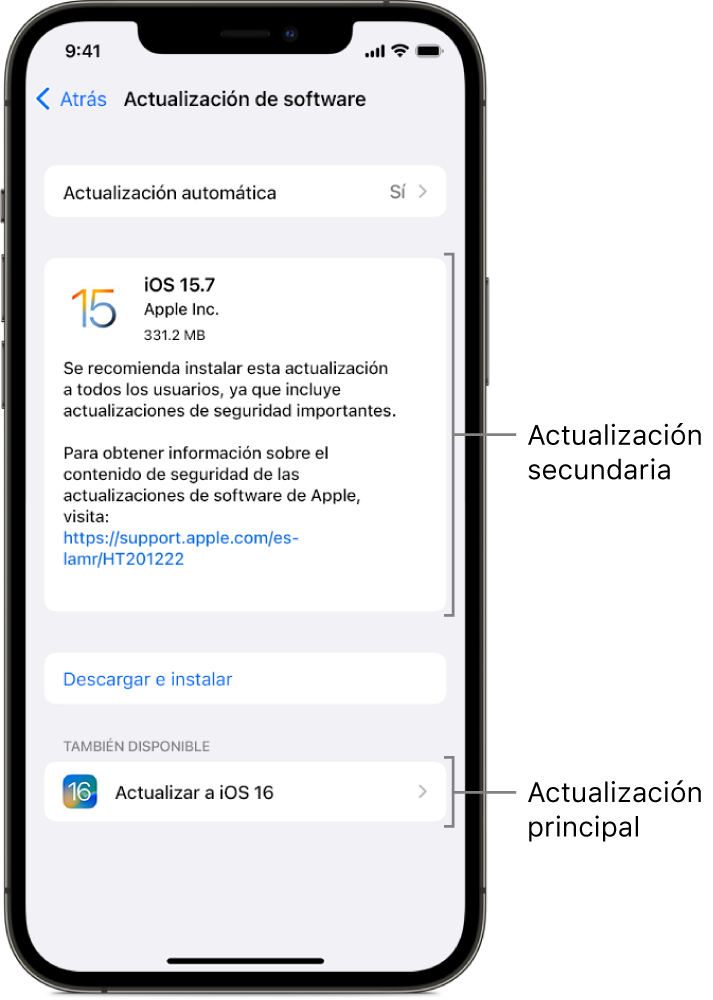 Acerca de las actualizaciones de software para los dispositivos Apple ...