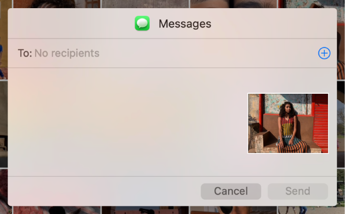Use Messages and Mail to share photos from Photos on Mac - Apple Support