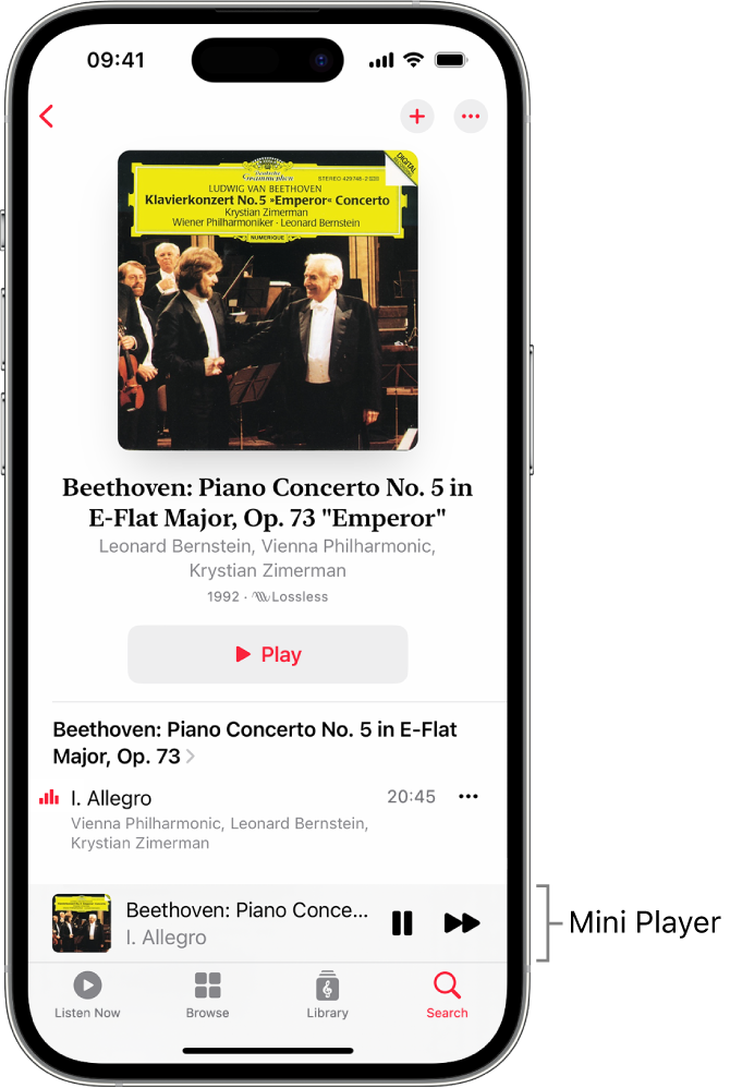 Use music player controls in Apple Music Classical on iPhone – Apple ...