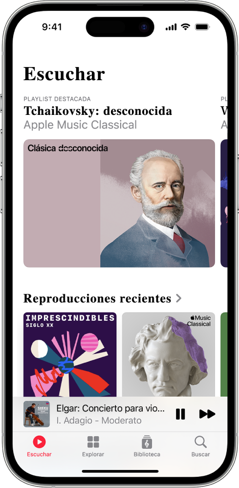 Reproducir música en Apple Music Classical en el iPhone - Soporte técnico de Apple (MX)