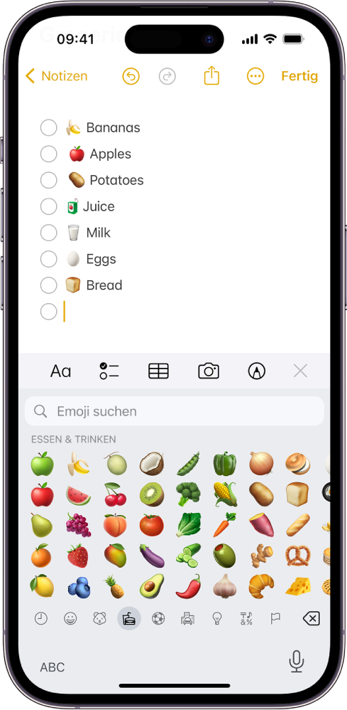 Hinzufügen von Emoji und Stickern über die iPhone-Tastatur - Apple Support (DE)