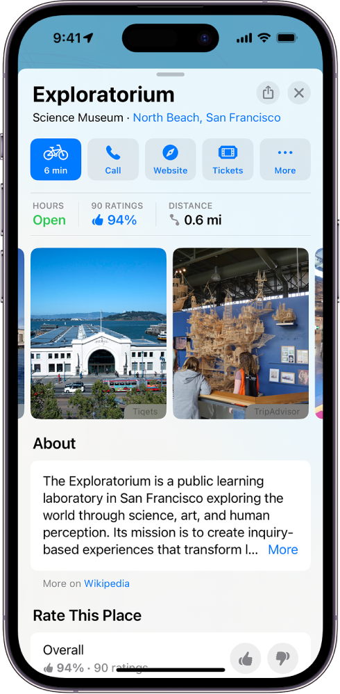 Get information about places in Maps on iPhone - Apple Support
