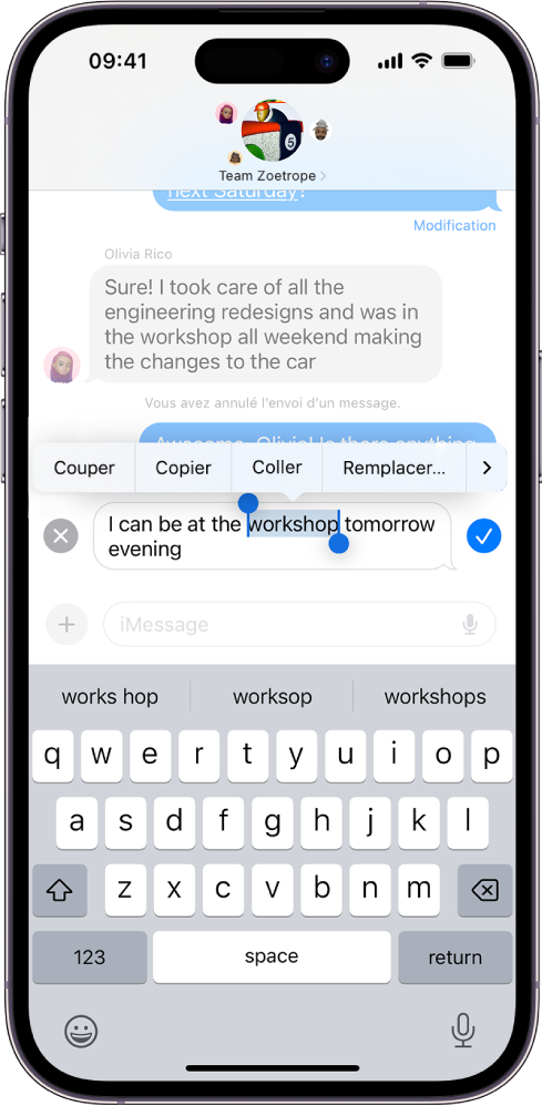 Modifier des messages et annuler leur envoi sur l’iPhone - Assistance Apple (FR)