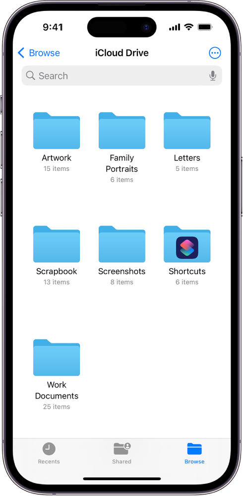 Memodifikasi file dan folder di File di iPhone - Apple Support (ID)