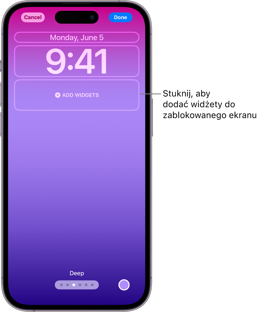 Tworzenie własnego ekranu blokady na iPhonie - Wsparcie Apple (PL)