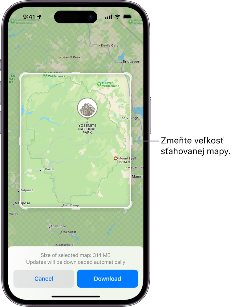 Stiahnutie offline máp na iPhone - Apple Support (SK)