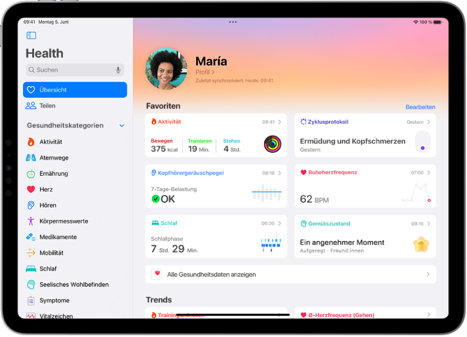Einführung zu Gesundheitsdaten auf dem iPad - Apple Support (DE)