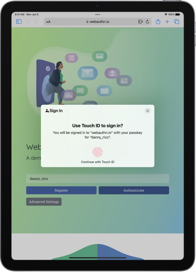 Use passkeys to sign in to apps and websites on iPad – Apple Support (UK)