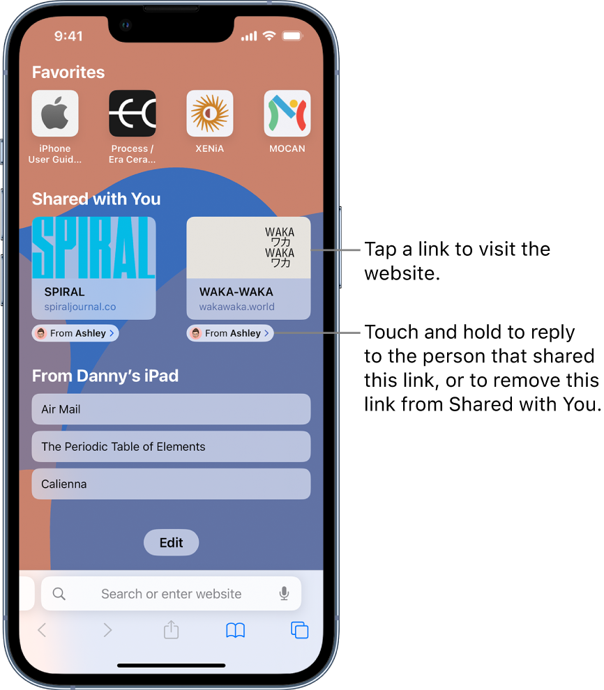Find links shared with you in Safari on iPhone - Apple Support