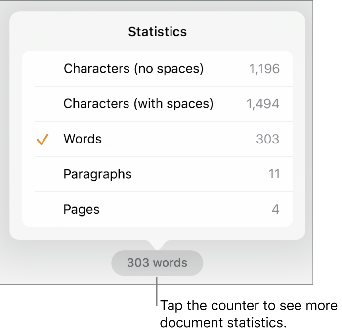 Show Word Count And Other Statistics In Pages On IPad Apple Support AU 