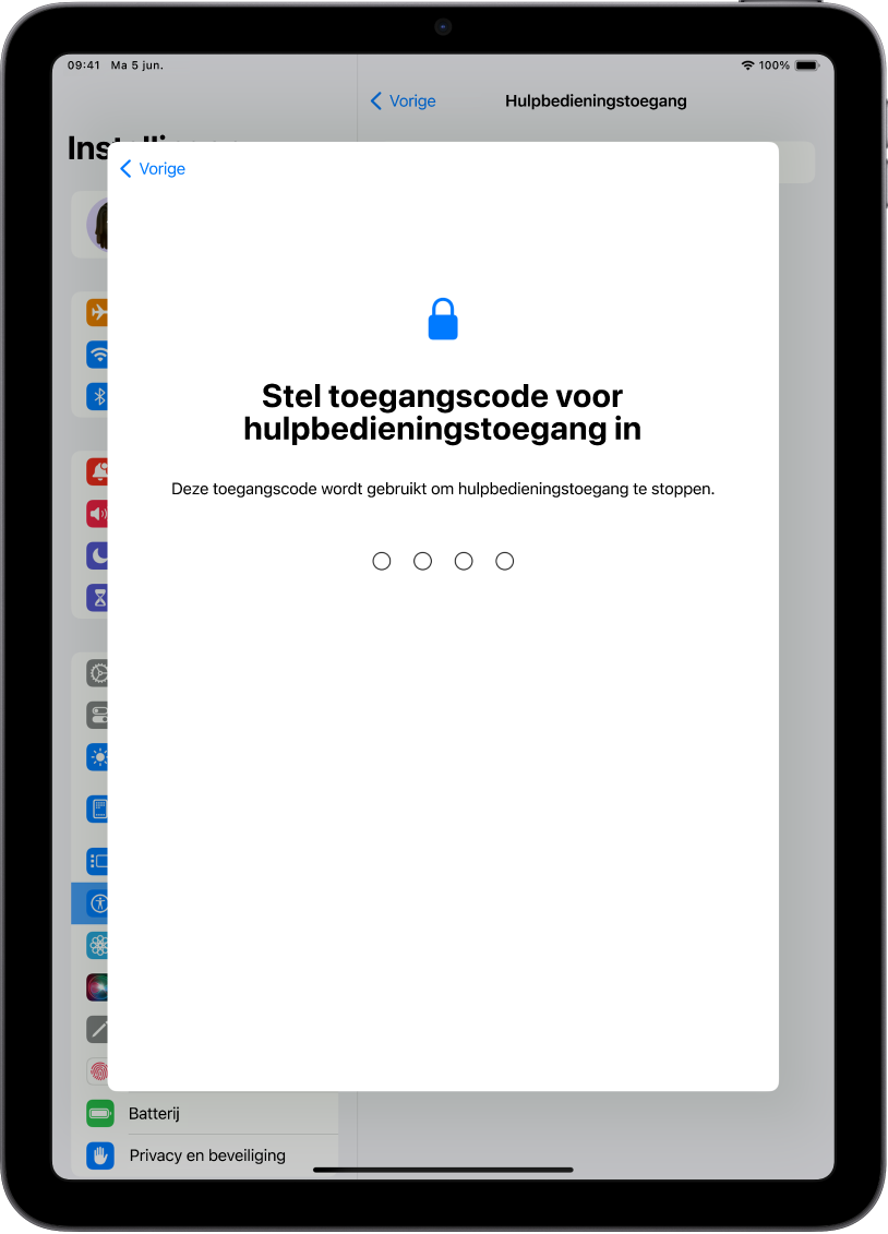 Hulpbedieningstoegang configureren op de iPad - Apple Support (NL)