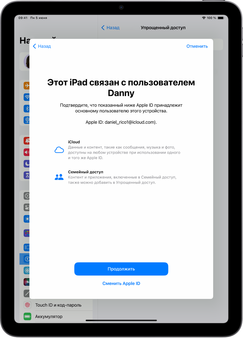 Настройка Упрощенного доступа на iPad - Служба поддержки Apple (RU)