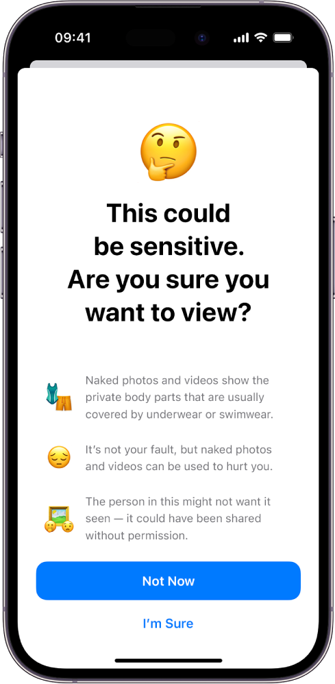 Receive warnings about sensitive images and videos on iPhone - Apple ...
