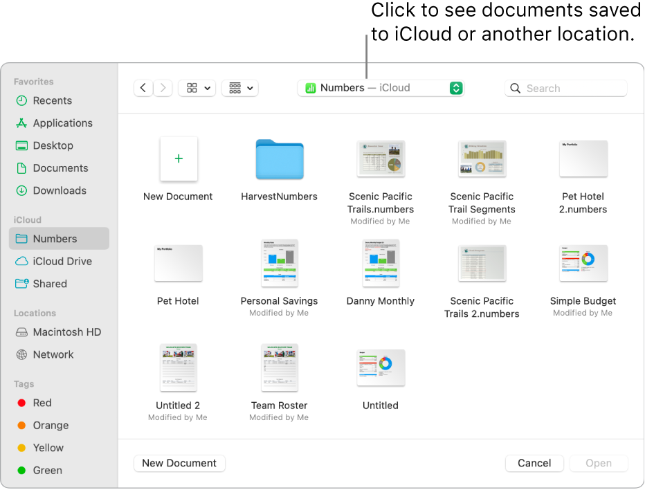 Open A Spreadsheet In Numbers On Mac Apple Support