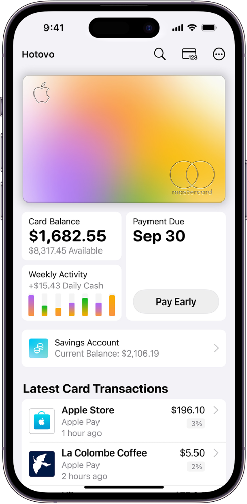 Nastavenie a používanie karty Apple Card na iPhone (len pre USA ...