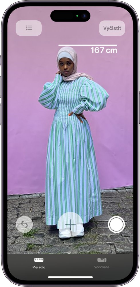 Meranie výšky osôb pomocou iPhonu - Apple Support (SK)