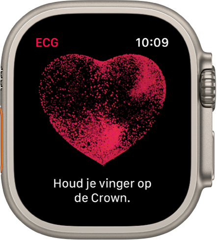 Een elektrocardiogram vastleggen met de Ecg-app op de Apple Watch Ultra ...
