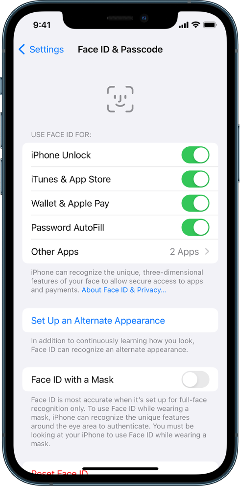 Secure your iPhone or iPad with Face ID - Apple Support (RS)