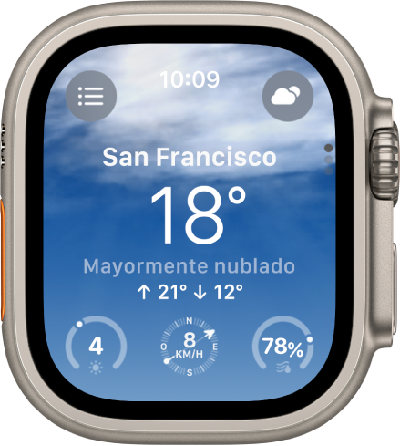 Revisar el clima en el Apple Watch Ultra - Soporte técnico de Apple (MX)