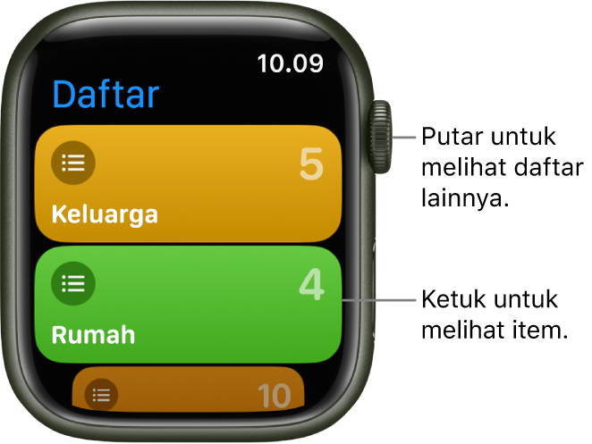 Mengatur dan merespons pengingat di Apple Watch - Apple Support (ID)