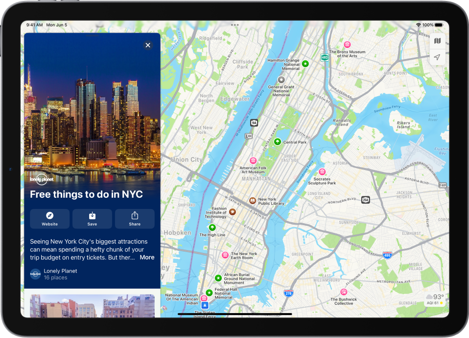 Explore new places with Guides in Maps on iPad - Apple Support (IN)