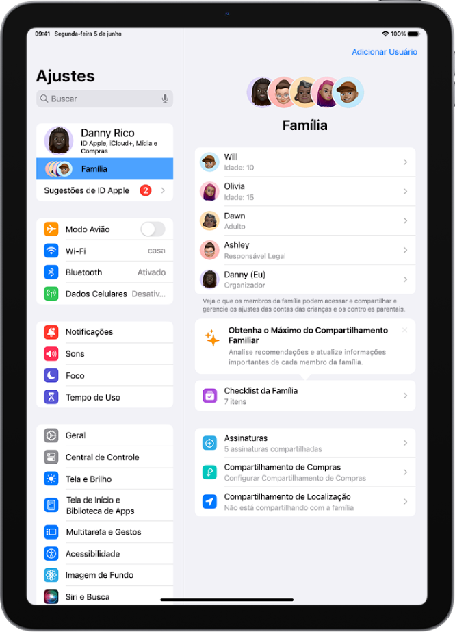 Configure o Compartilhamento Familiar no iPad - Suporte da Apple (BR)